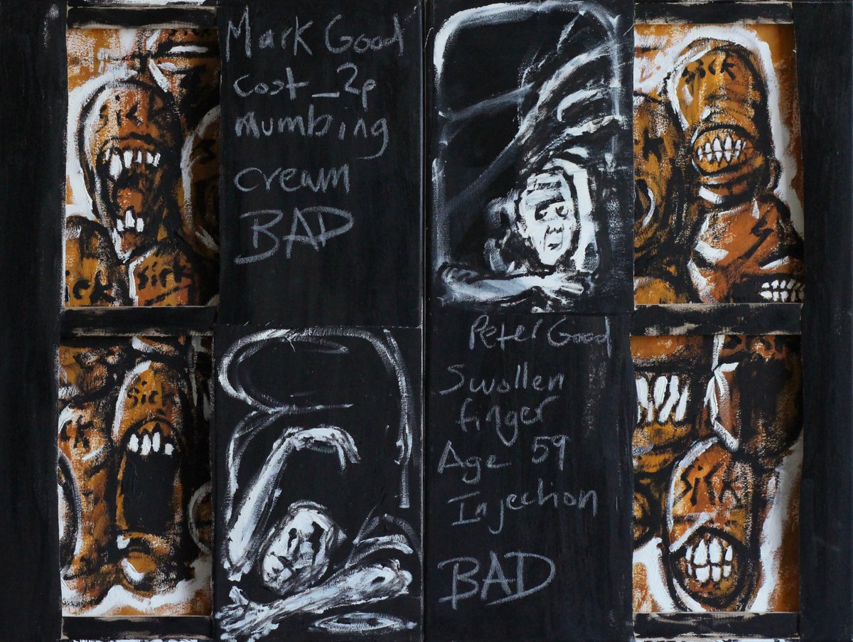 Sick Diptych Oil painting by Mark Barrable | Artfinder