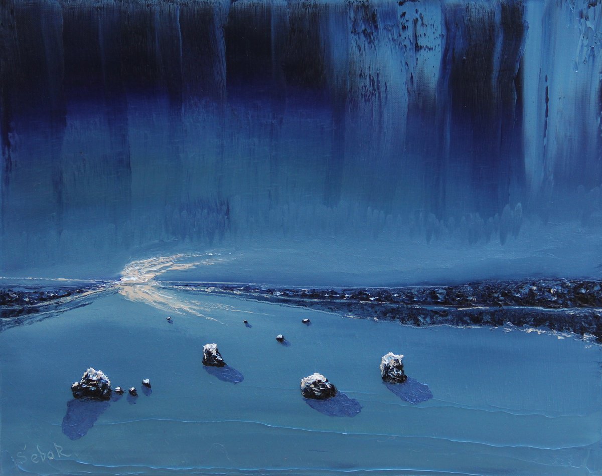 Iced River Oil painting by Serguei Borodouline | Artfinder