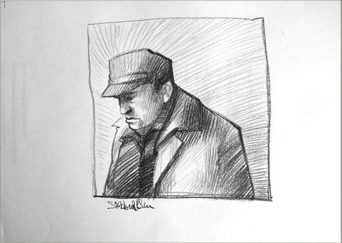 old man portrait 01 Ink drawing by Cosmin Tudor Sîrbulescu | Artfinder