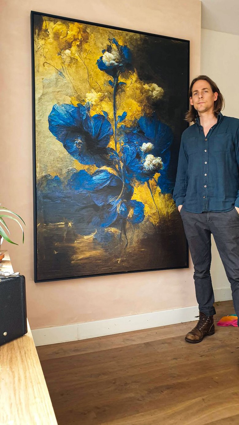 Floral Decay V (XXL) Mixed-media painting by Teis Albers | Artfinder