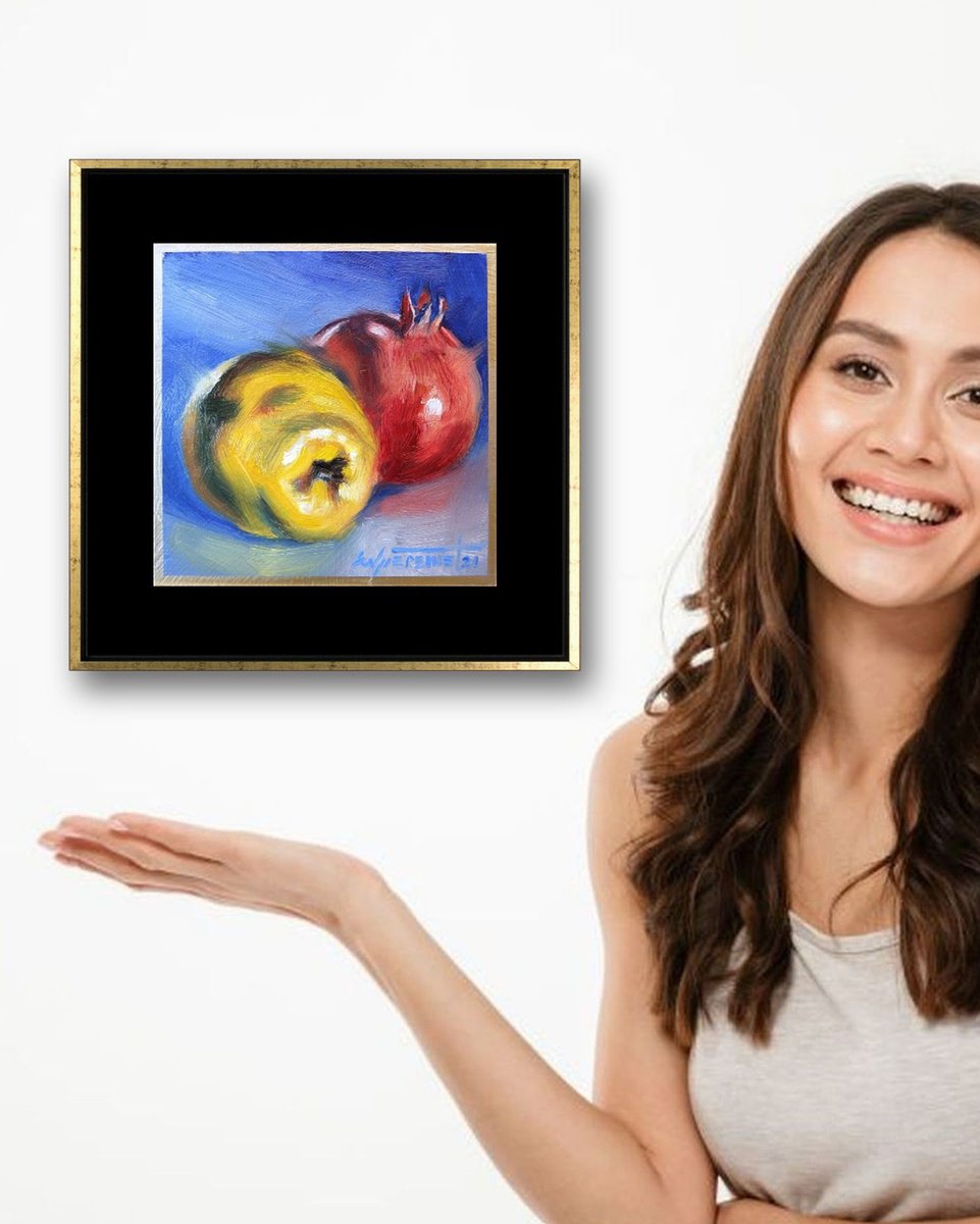 QUINCE AND POMEGRANATE Oil painting: Ion Sheremet | Artfinder