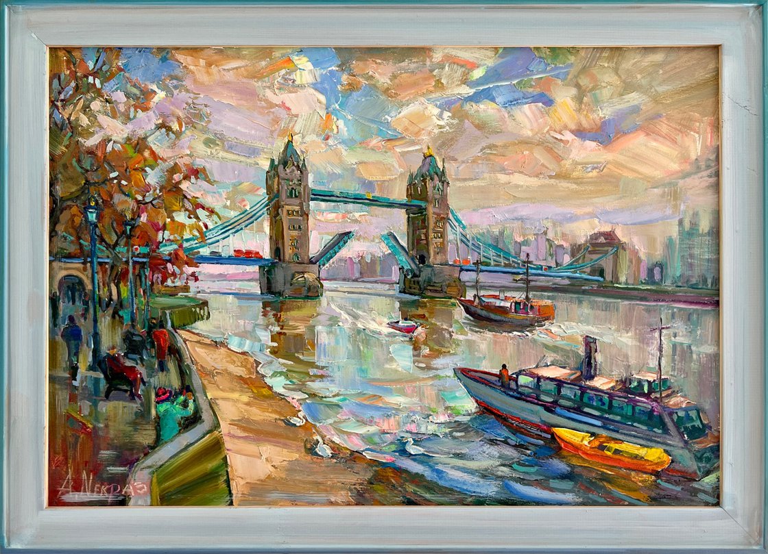 Autumn Tower Bridge Oil painting: Andriy Nekrasov | Artfinder