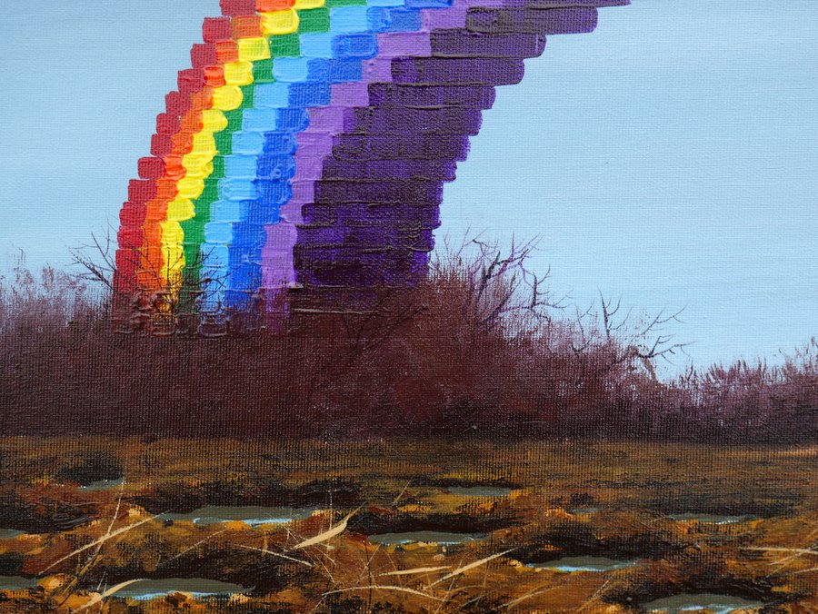 Original Acrylic Painting - Broken Rainbow by Eugene Gorbachenko