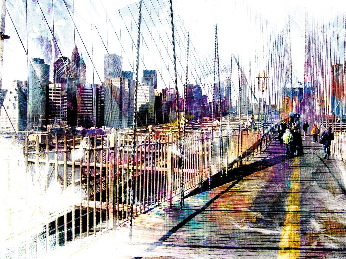 Maromas Brooklyn bridge Digital Art: Javier Diaz | Artfinder