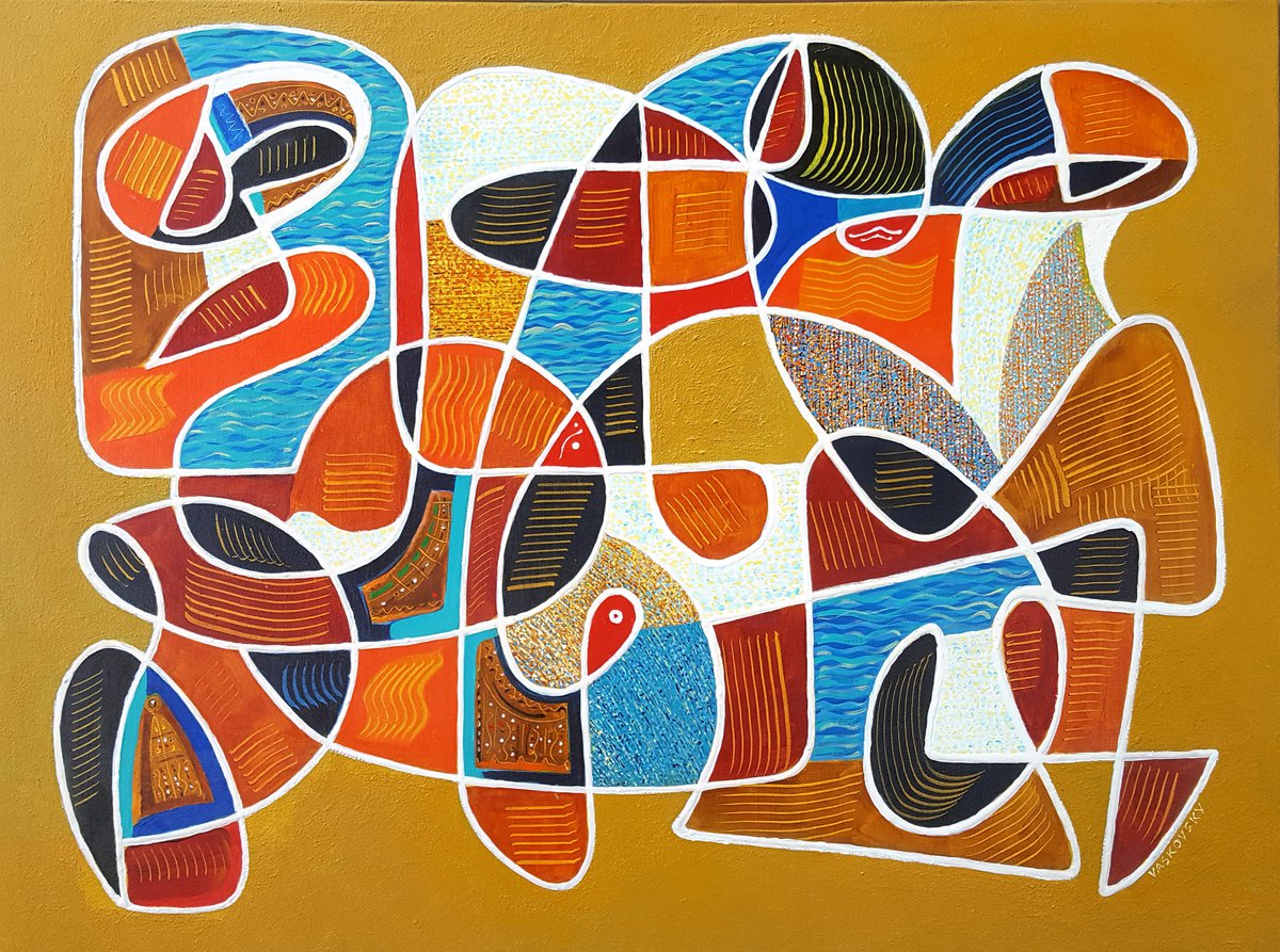 Fish in Waves Acrylic painting: Vadim Vaskovsky | Artfinder