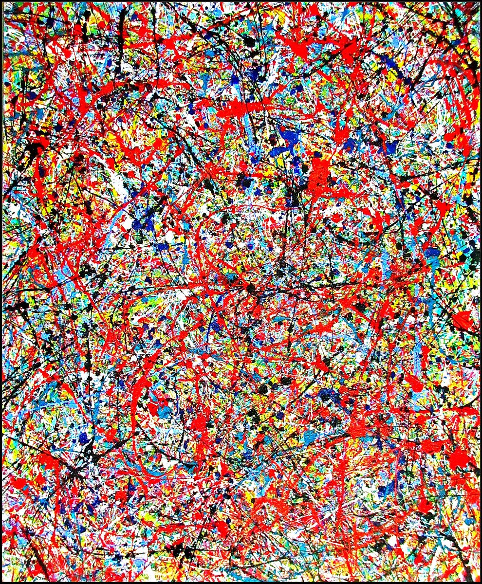 CORALS (J. Pollock style) Acrylic painting: Tomaž Gorjanc - Tomo