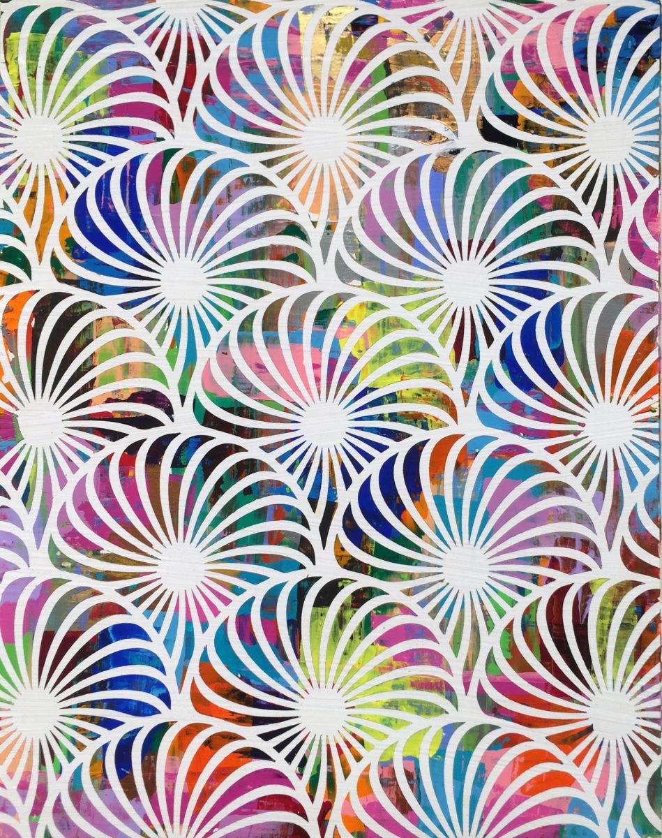 Psychedelic Pinwheels Acrylic painting: Sean Christopher Ward