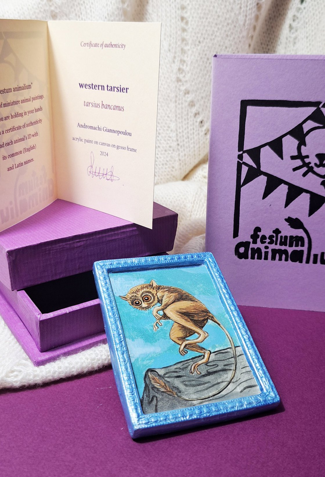 western tarsier Acrylic painting: Andromachi Giannopoulou | Artfinder