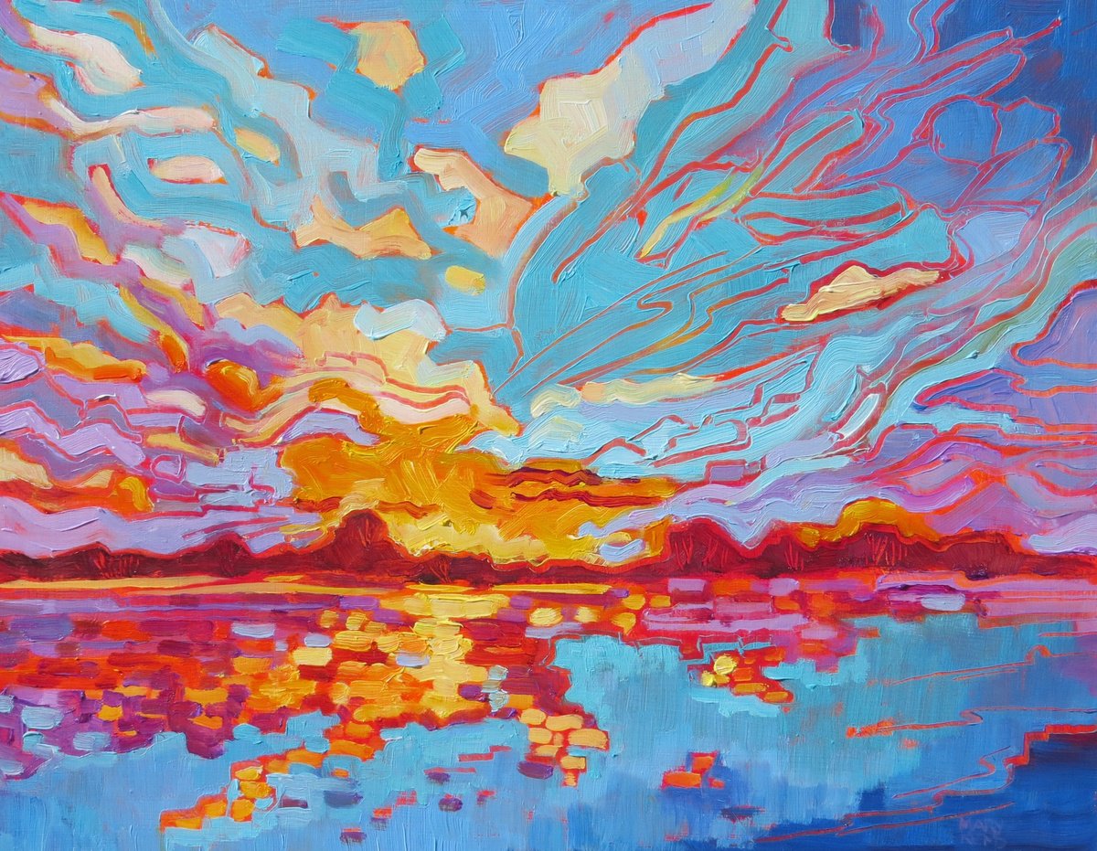 Perfect Sunset Oil painting: Mary Kemp | Artfinder