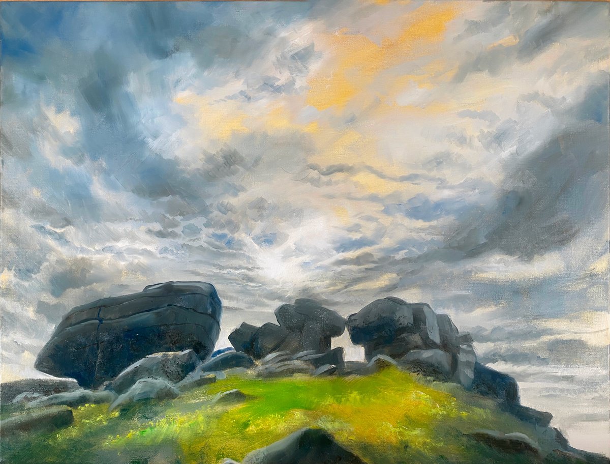 Bonehill Rocks, Dartmoor Oil painting: Daniel Loveday | Artfinder