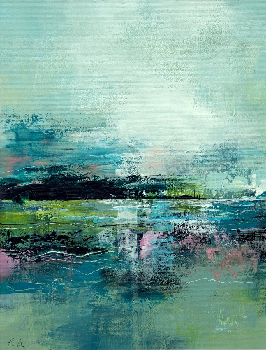 Blush Skies over West Bay Acrylic painting: Paul Hillary | Artfinder