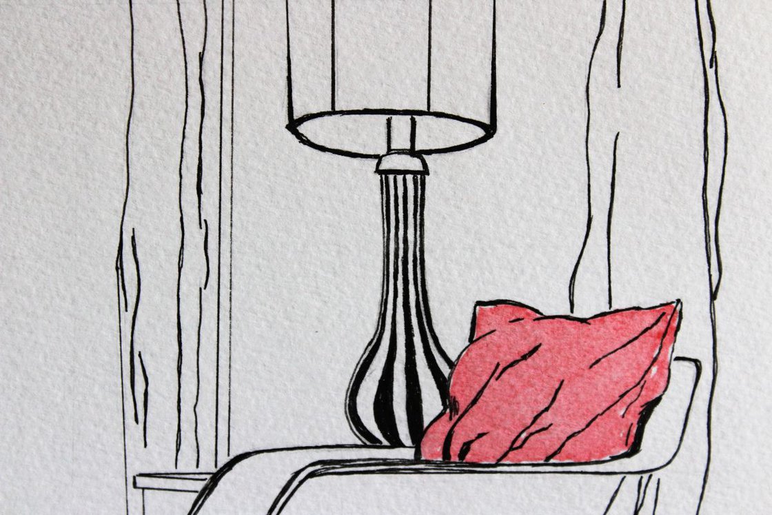 Living Room Ink drawing: Afekwo | Artfinder