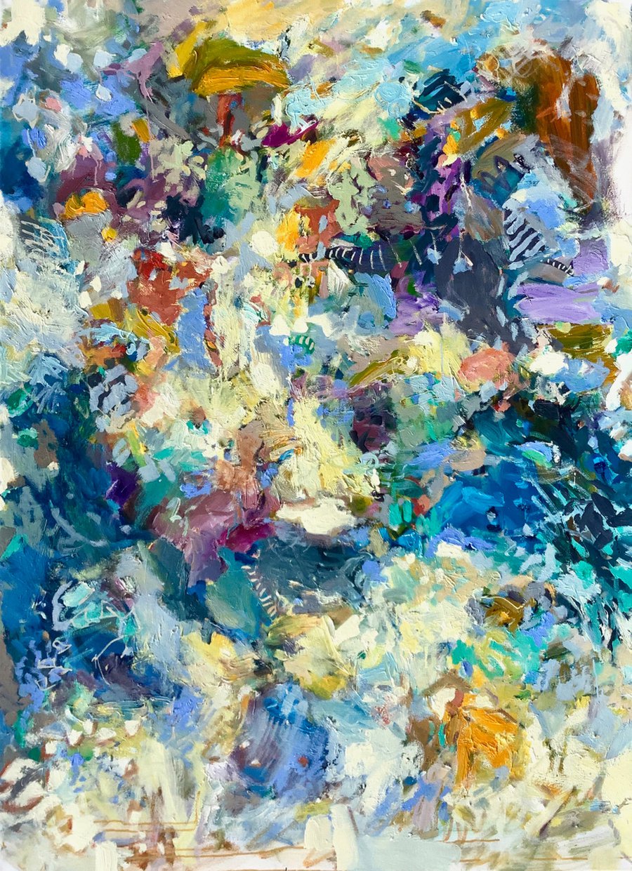 DEEP Abstract Large gestural work.FREE shipping to EU! Oil painting ...