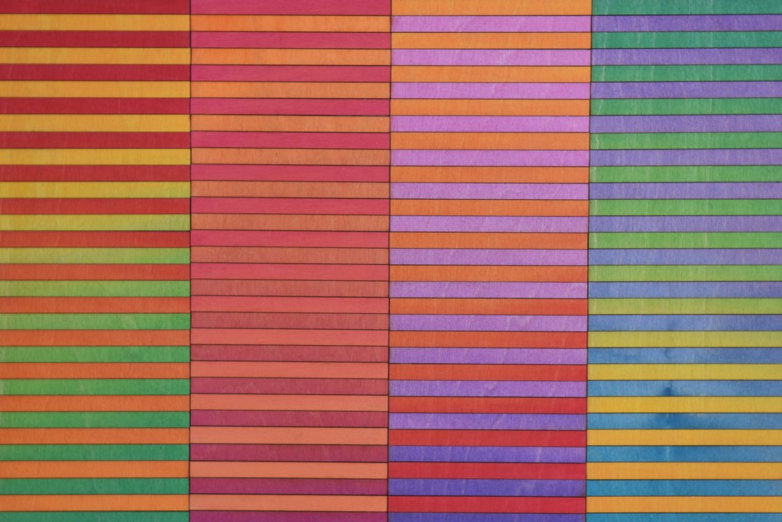 Five Panel Ombre Stripe Colour Study Mixed-media painting by Amelia ...