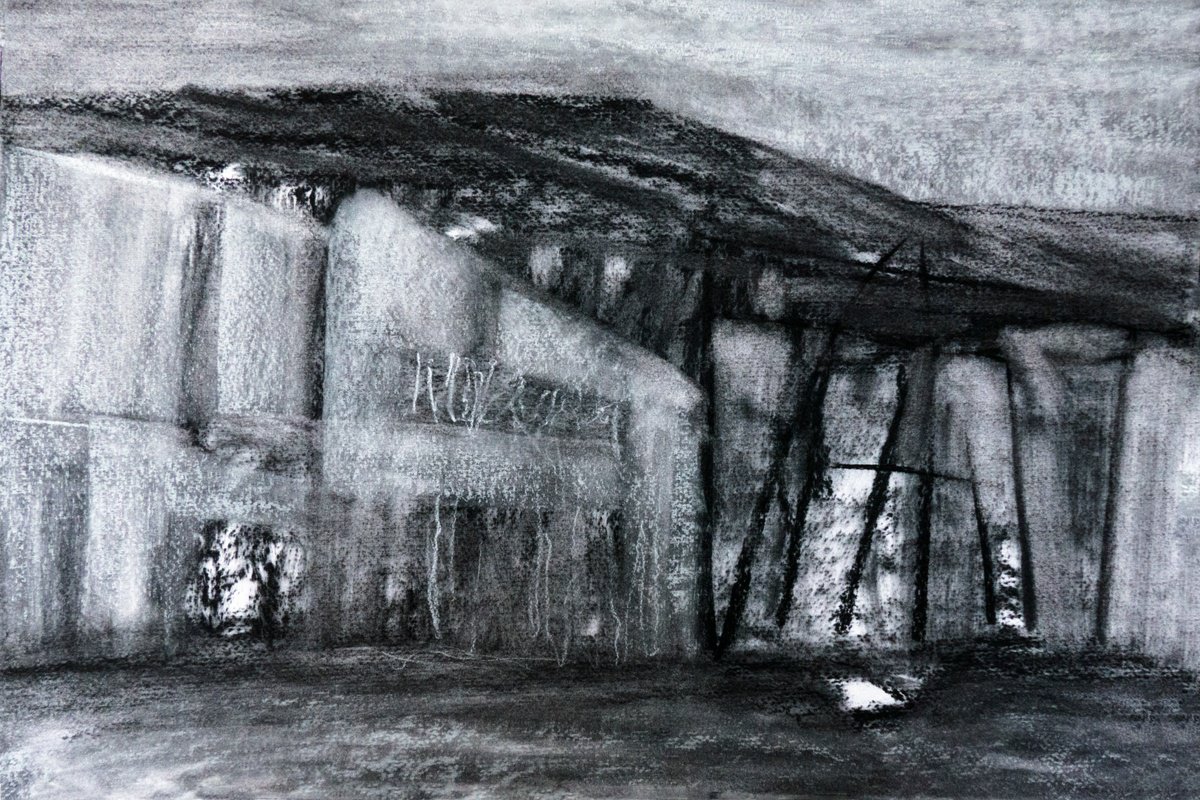 Quarry Face Charcoal drawing: Elizabeth Anne Fox | Artfinder