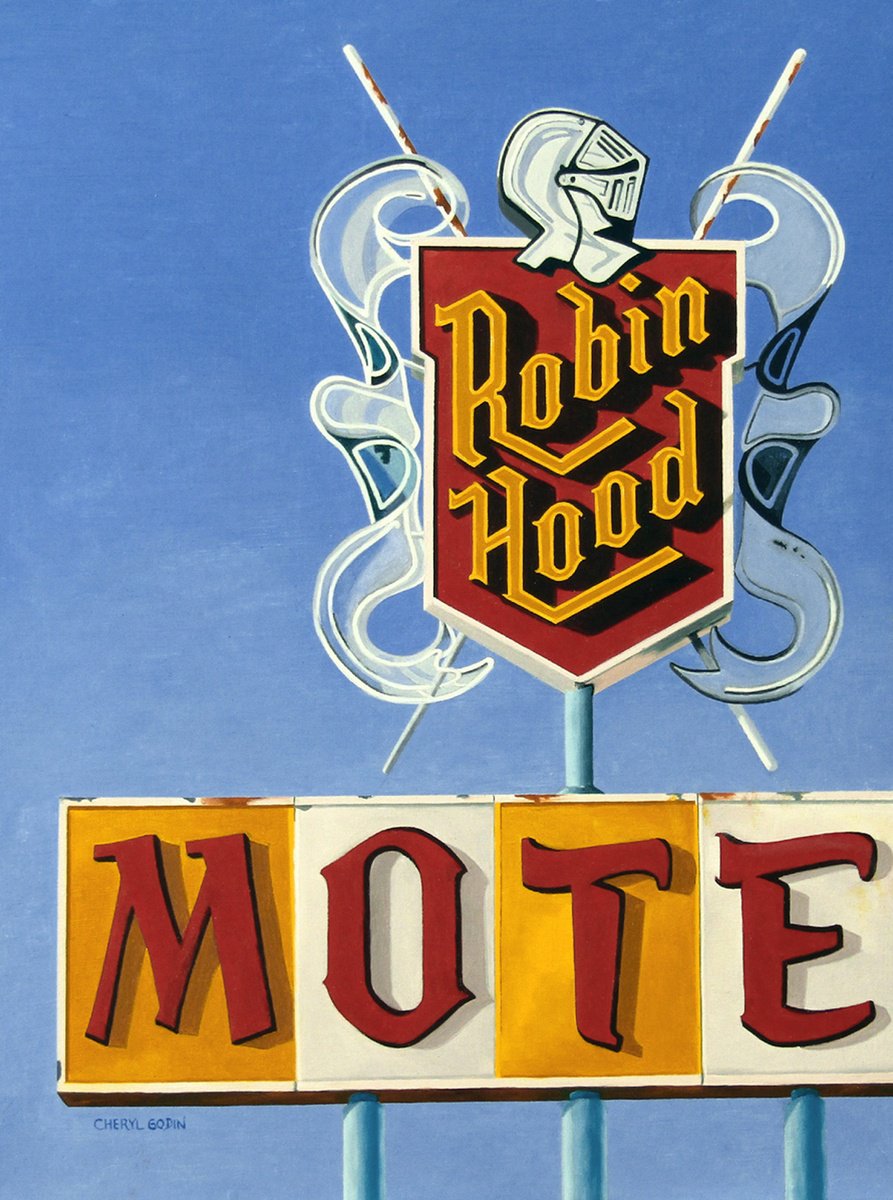 Robin Hood Motel Oil painting: Cheryl Godin | Artfinder