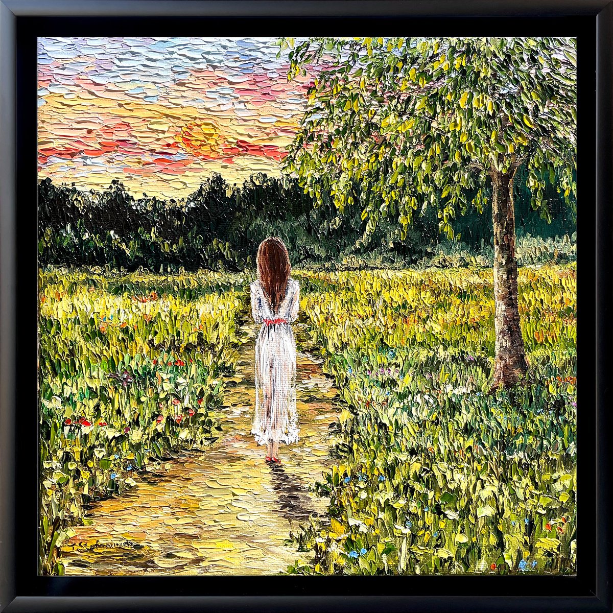 Sunset, impasto Oil painting by Tanya Stefanovich | Artfinder