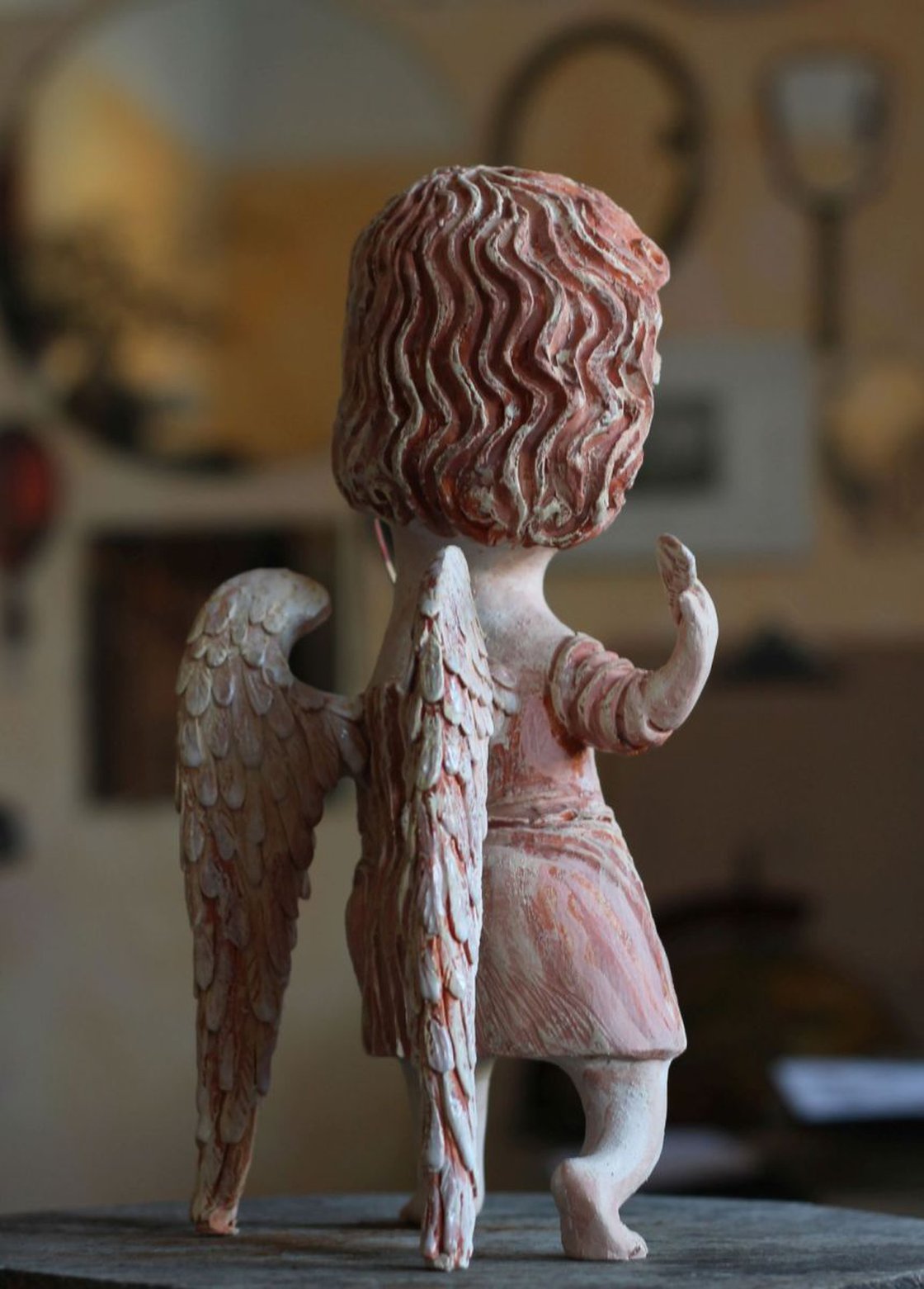 Mask of the Angel. Sculpture from the "Birds and Beards" exhibition ...