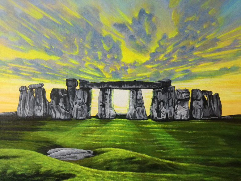 Stonehenge. Acrylic painting by Zoe Adams | Artfinder