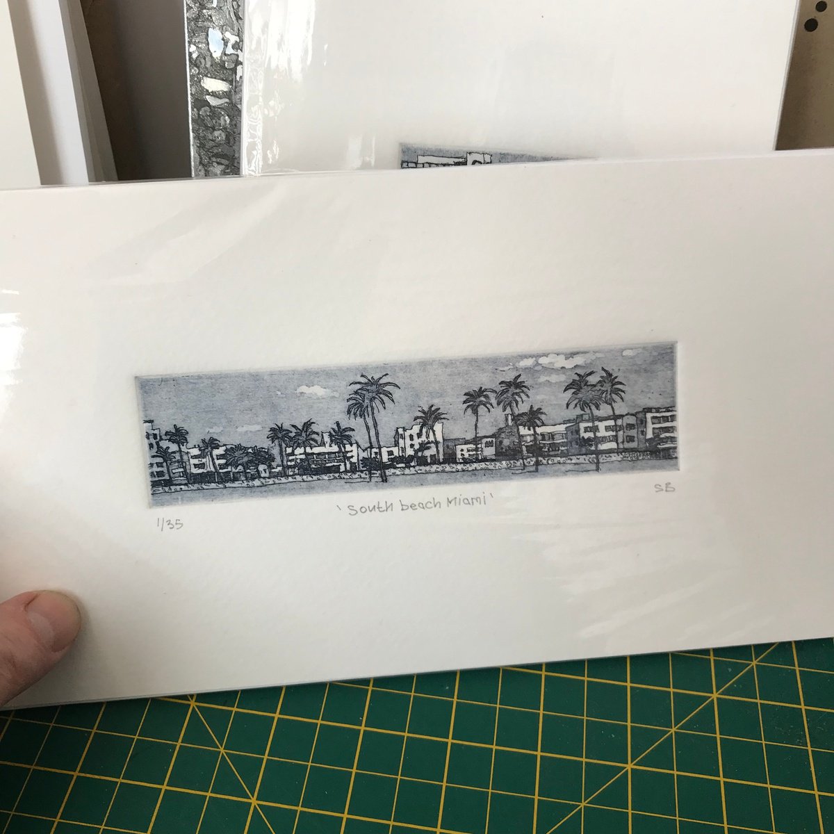 South beach Miami. Etchings & engravings: Stephen Brook | Artfinder
