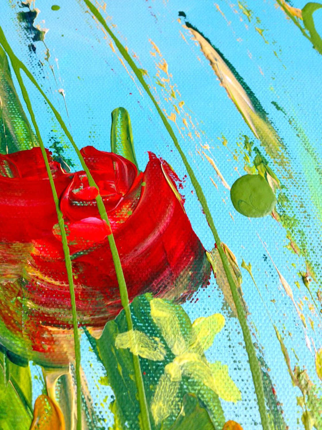 Blooming Red Hot! Painting by Emma Sian Pritchard | Artfinder