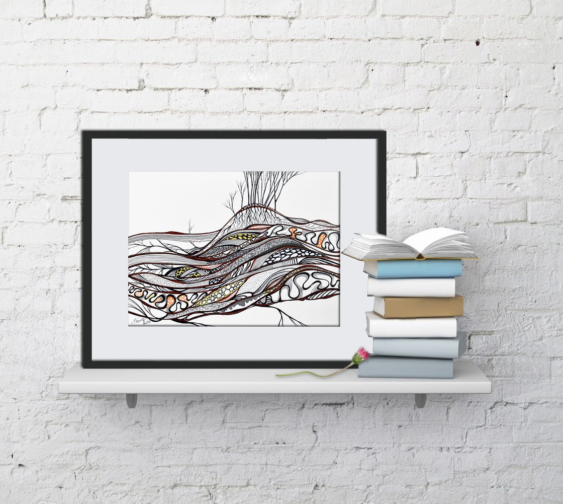 Underground Mystery Ink drawing: Aniko Hencz | Artfinder