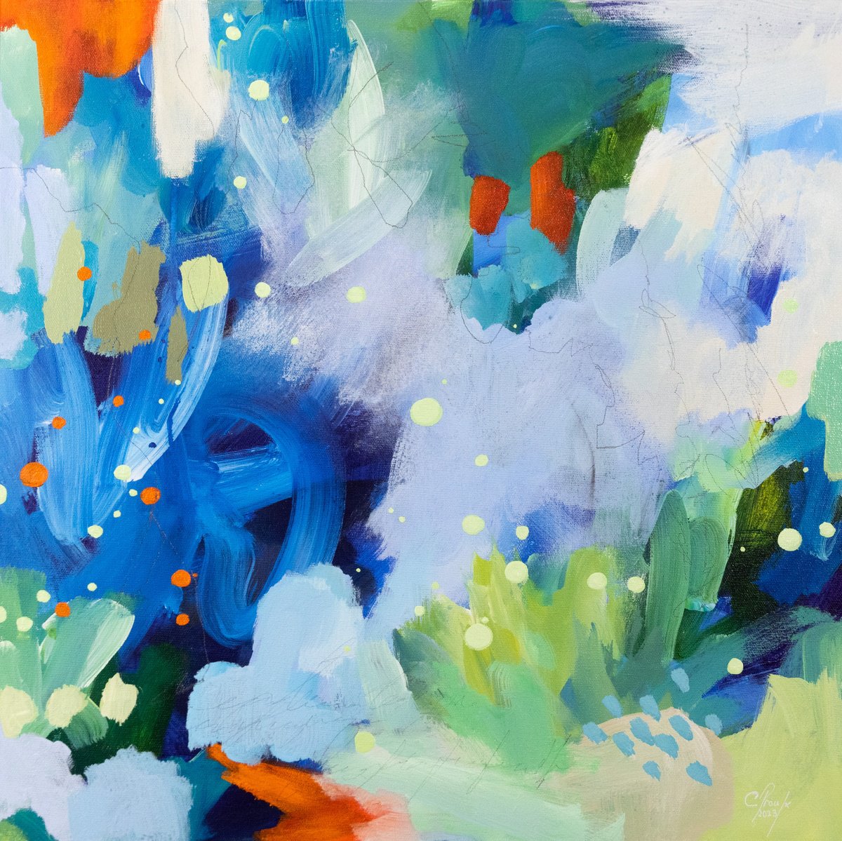Jardin de Métis Mixed-media painting by Chantal Proulx | Artfinder