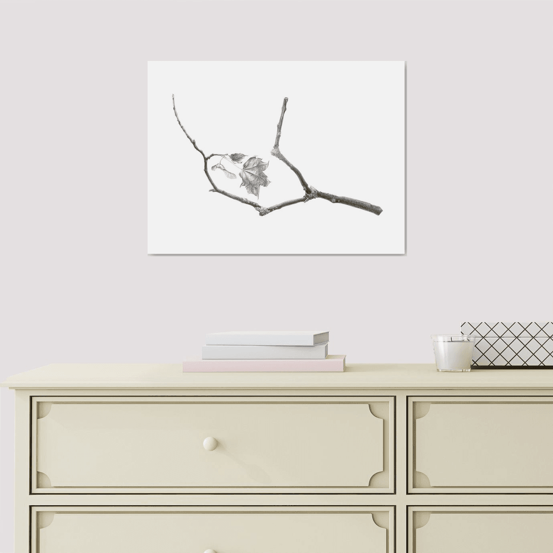 Original Pencil Drawing - Ephemeral Balance (maple Branch) Drawing by ...