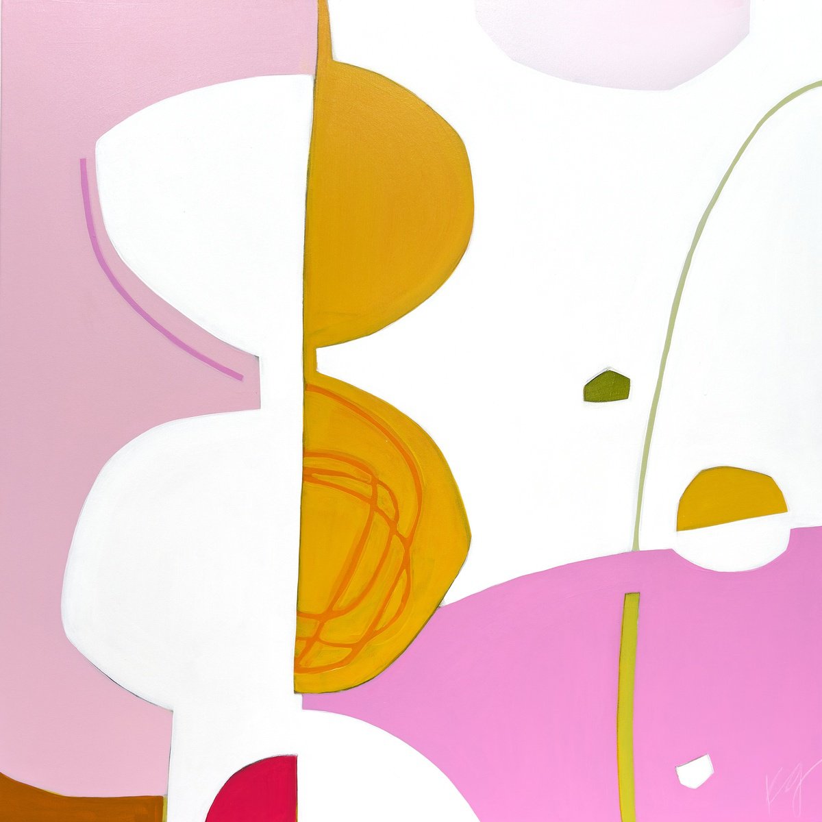 Pomelo Acrylic painting: Kristen Guest Studio | Artfinder