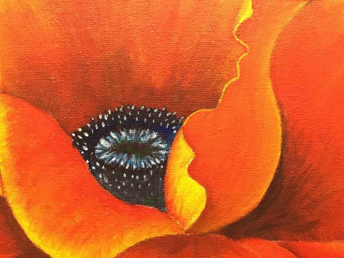 Red poppy Acrylic painting by Sabrina’s Art | Artfinder