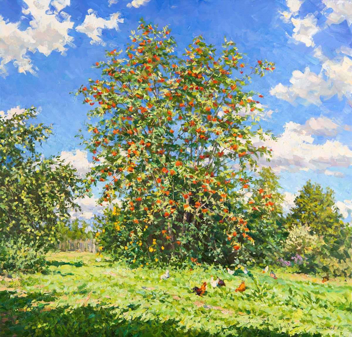 Rowan Tree Oil painting by Igor Barkhatkov | Artfinder