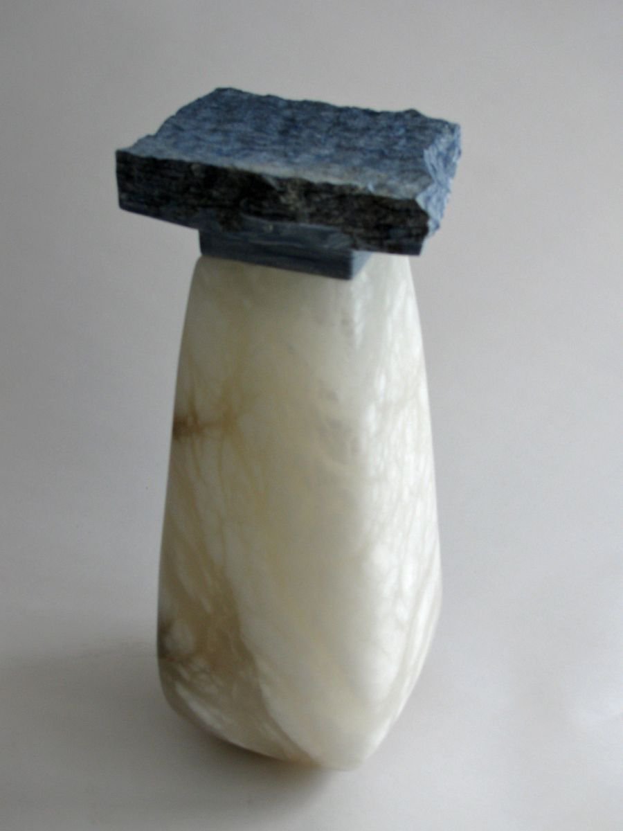 Original Stone Sculpture - Alabastron by Fieke De Roij
