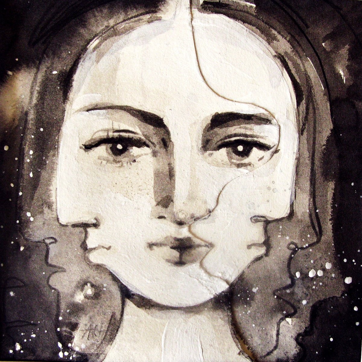self portrait of imagination Ink drawing by Anna Maria | Artfinder