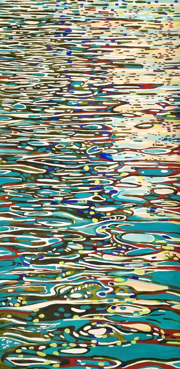 Water reflection Acrylic painting: Alexandra Djokic | Artfinder