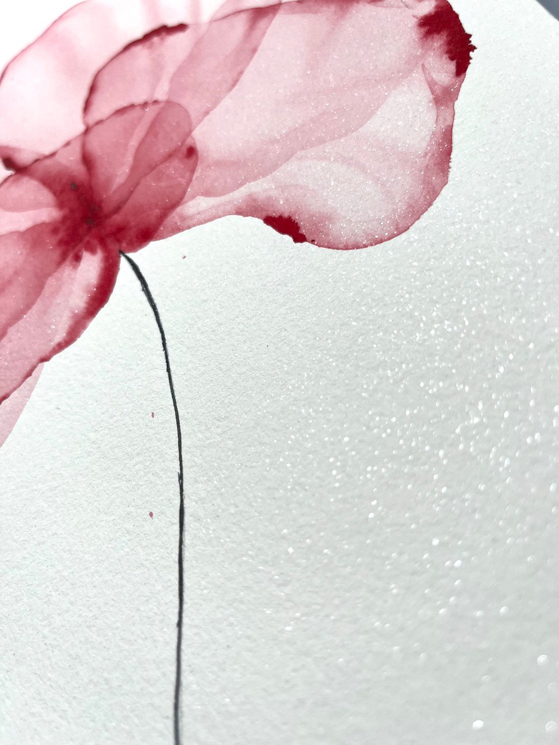 Transparent Abstract Flower Watercolour: Olga Koelsch | Artfinder