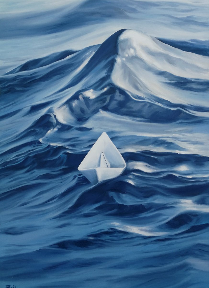 Wave Rider Oil painting: Alina Hubarenko | Artfinder