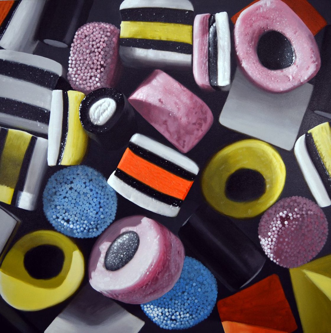 Liquorice Allsorts Acrylic painting: Peter Slade | Artfinder