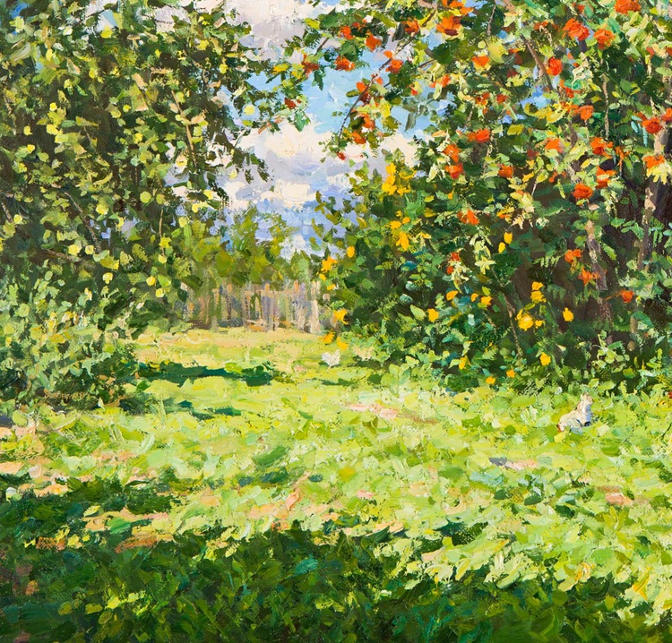 Rowan Tree Oil painting by Igor Barkhatkov | Artfinder