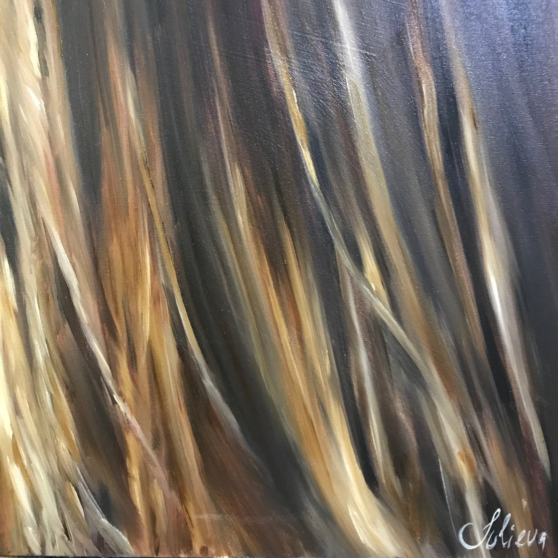 Square oil painting with horse face realism 80 * 80 cm Oil painting ...