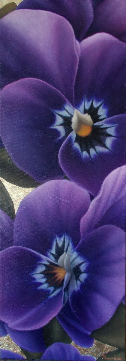 “Dance”, purple viola painting Oil painting by Tatyana Mironova | Artfinder