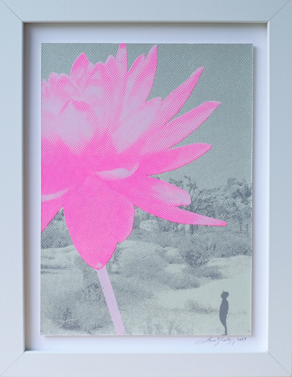Lotus love Monoprint: Lene Bladbjerg | Artfinder