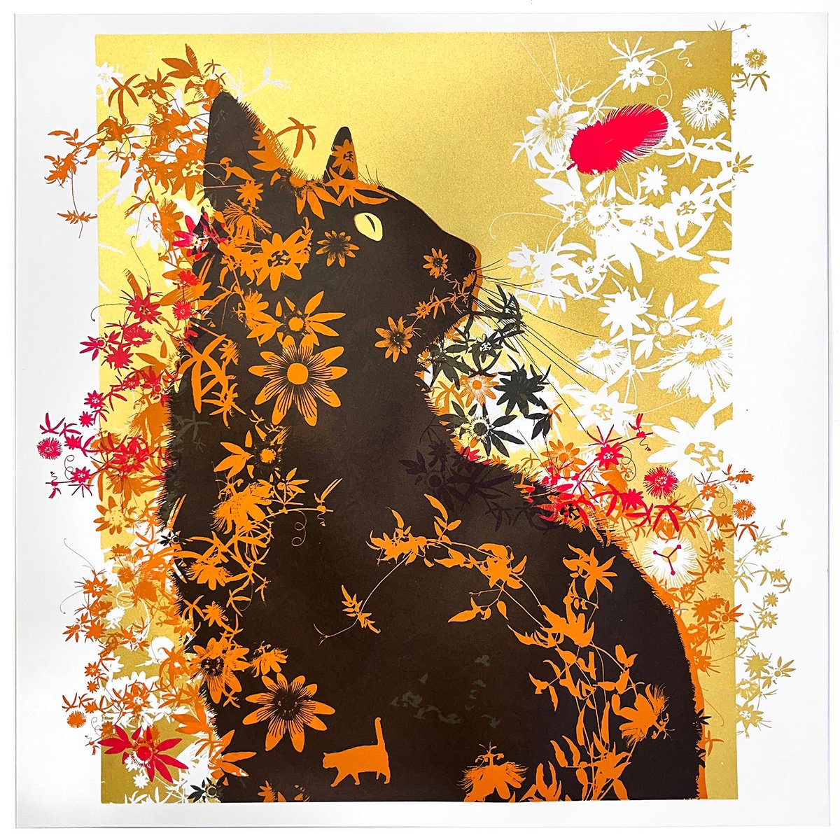 Lucky Cat Screenprint: Chris Keegan | Artfinder