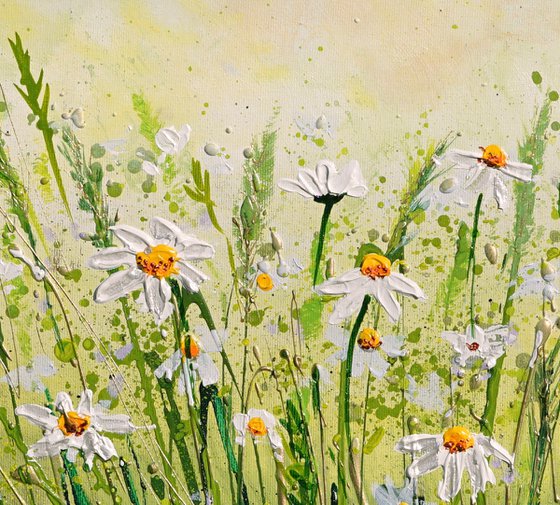 Dancing Daisies Acrylic painting by Amanda Dagg | Artfinder