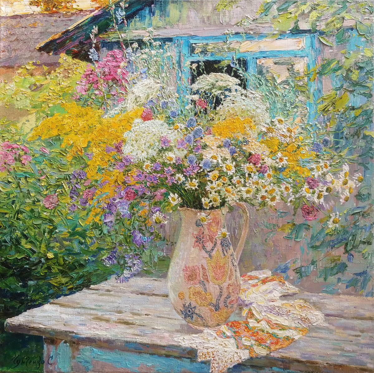 Flowers from garden Oil painting: Svitlana Koval | Artfinder