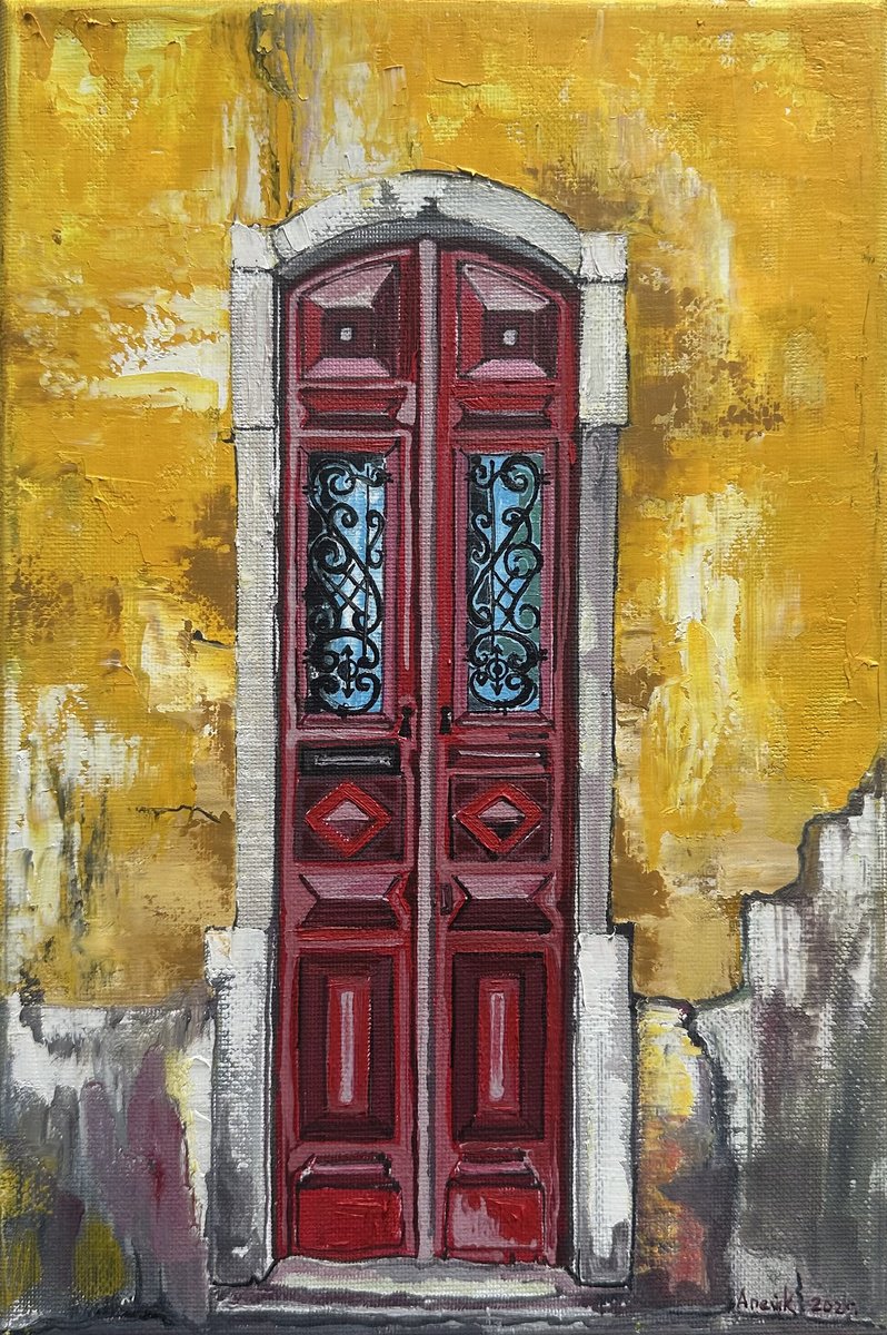 The Mystery Red Door Oil painting: Arevik Gasparyan
