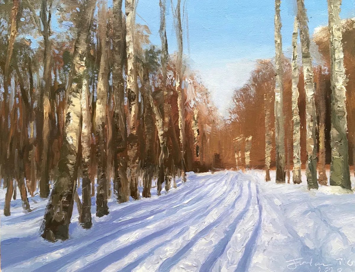 February evening Oil painting by Thom G Jordan | Artfinder