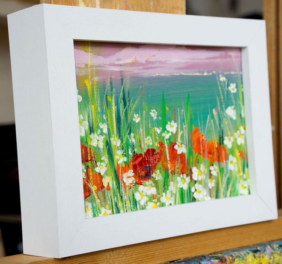 'Spring Meadow' Oil painting by Ewa Czarniecka | Artfinder