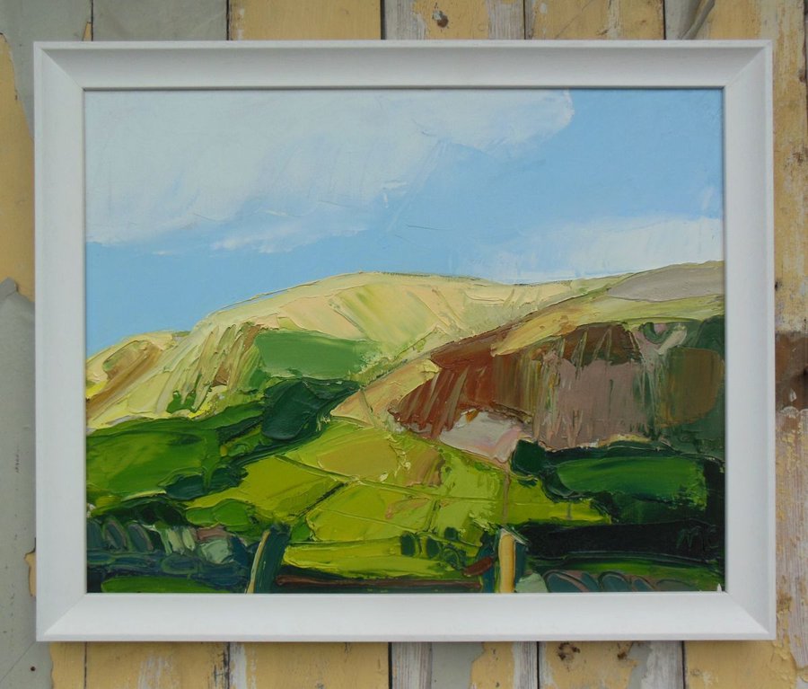 Patchwork Hills Oil painting by Ben McLeod | Artfinder