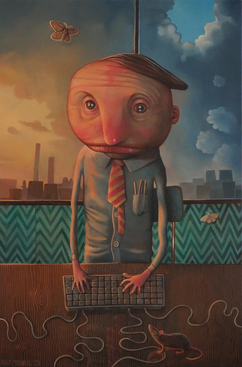 A half dead man Oil painting: Rory Mitchell | Artfinder