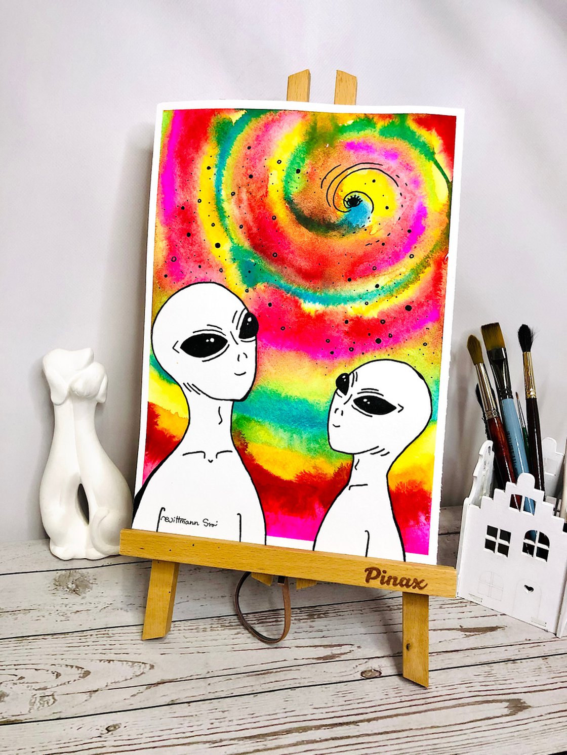 Alien #4 Watercolour by Svetlana Wittmann | Artfinder